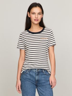 Slim Fit Embroidered Rope Stripe T-Shirt | Tommy Hilfiger
