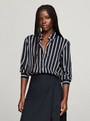 Relaxed Fit Argyle-Stripe Print Shirt | Tommy Hilfiger USA Relaxed Fit Argyle-Stripe Print Shirt | Tommy Hilfiger USA