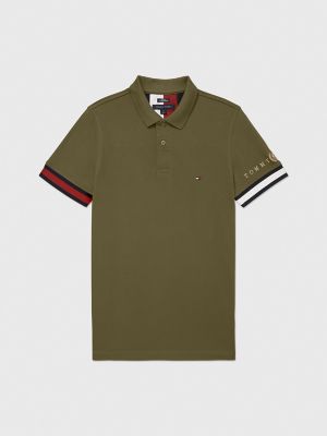 Slim Fit Contrast Cuff Polo | Tommy Hilfiger