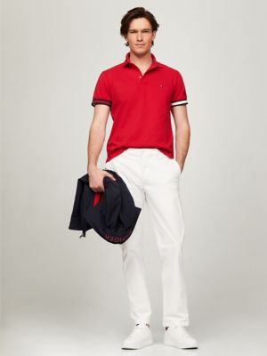 Flag Cuff Slim Fit Polo | Tommy Hilfiger USA