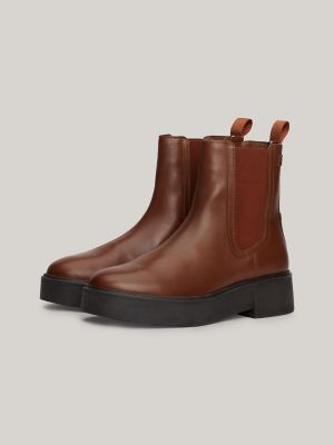 Monogram Leather Chelsea Boot | Tommy Hilfiger Canada