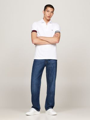 Slim Fit Flag Cuff Polo | Tommy Hilfiger