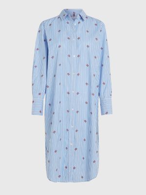 Monogram Fil Coupe Midi Shirtdress | Tommy Hilfiger USA Monogram Fil Coupe Midi Shirtdress | Tommy Hilfiger USA