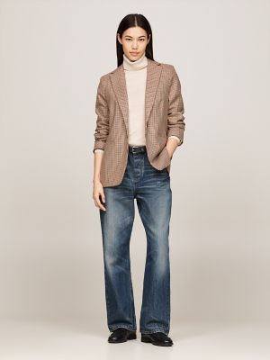 Houndstooth Check Single-Breasted Blazer | Tommy Hilfiger Canada