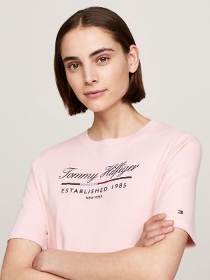 Script Logo T-Shirt Dress | Tommy Hilfiger Canada