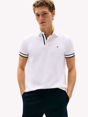 Slim Fit Monotype Cuff Polo | Tommy Hilfiger